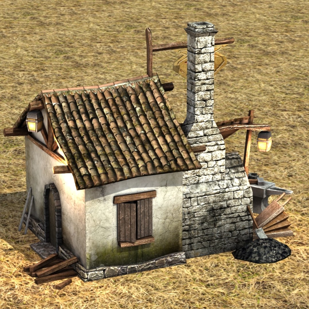 3d Max Low-poly Blacksmith