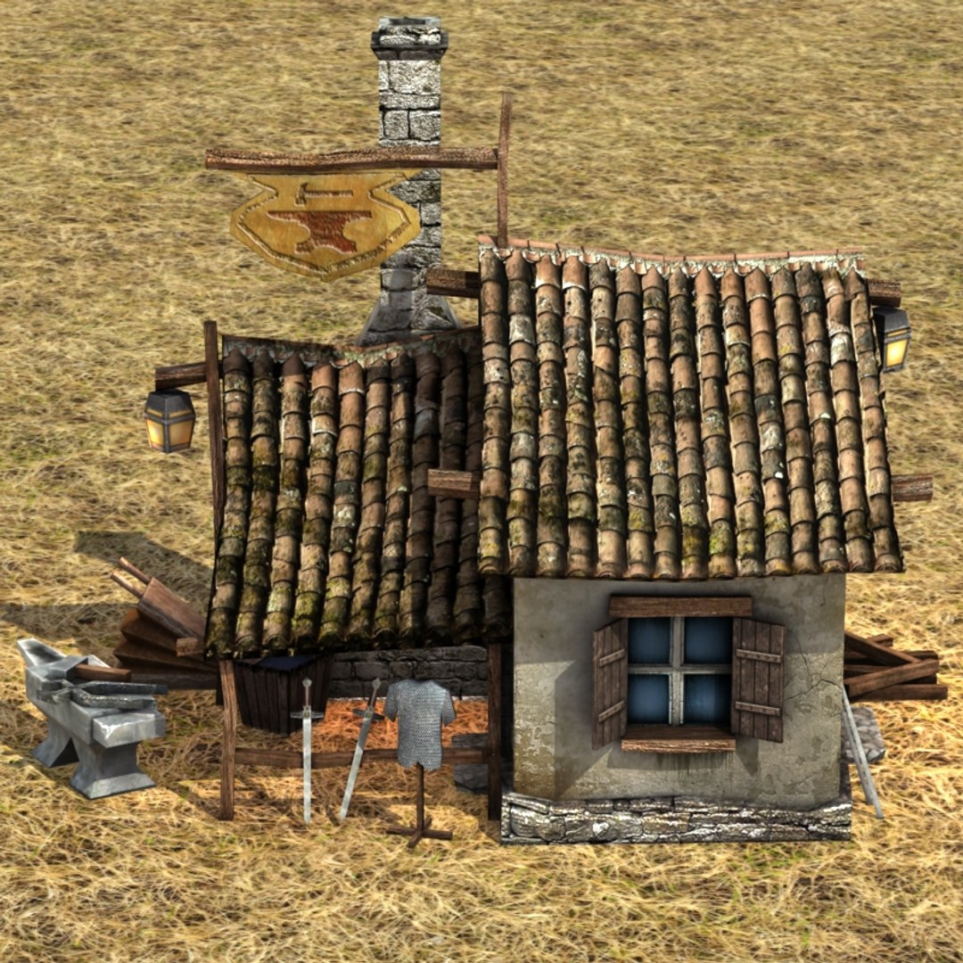 3d Max Low-poly Blacksmith