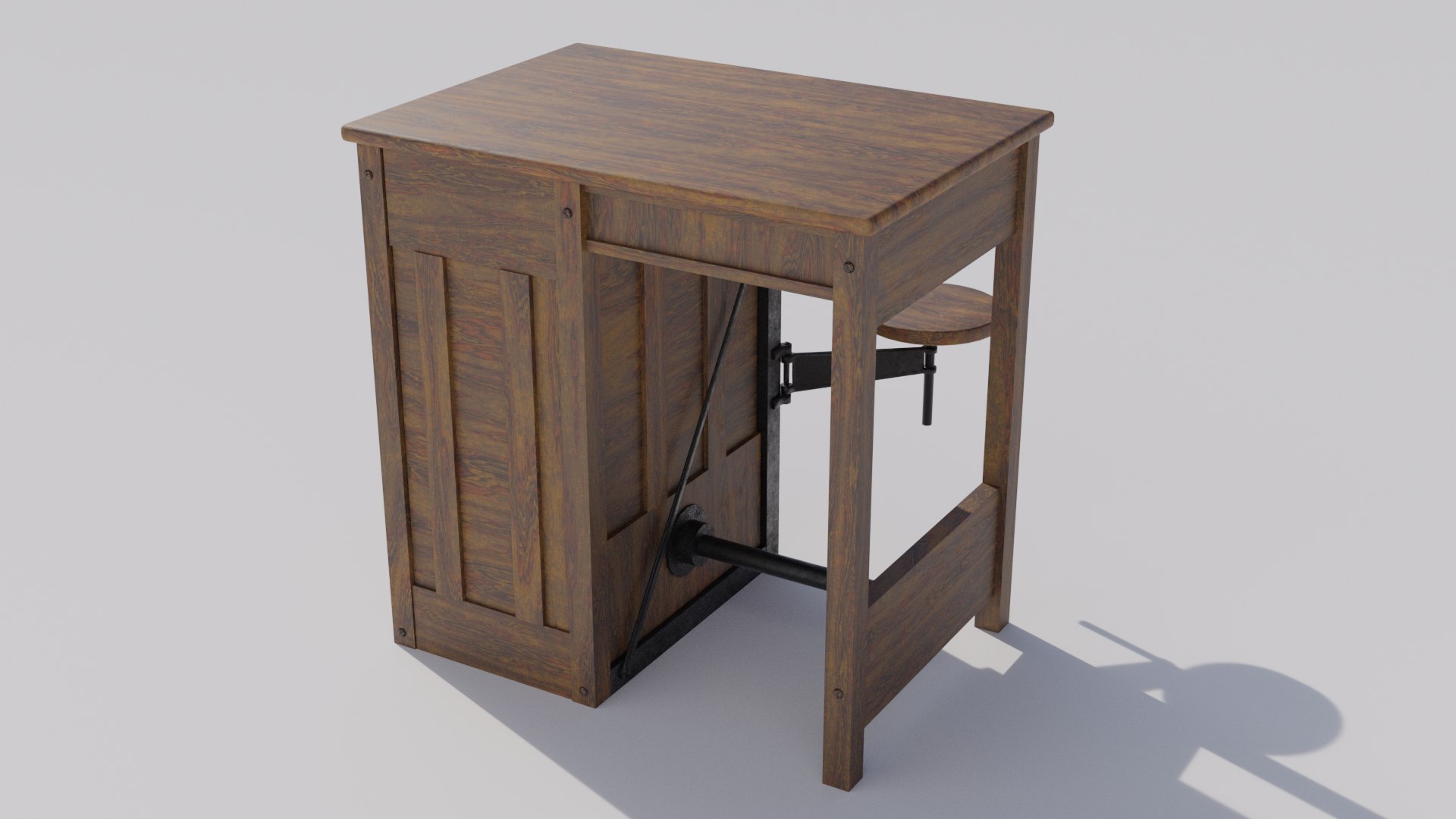 Antique Lab Table 3D - TurboSquid 1777163