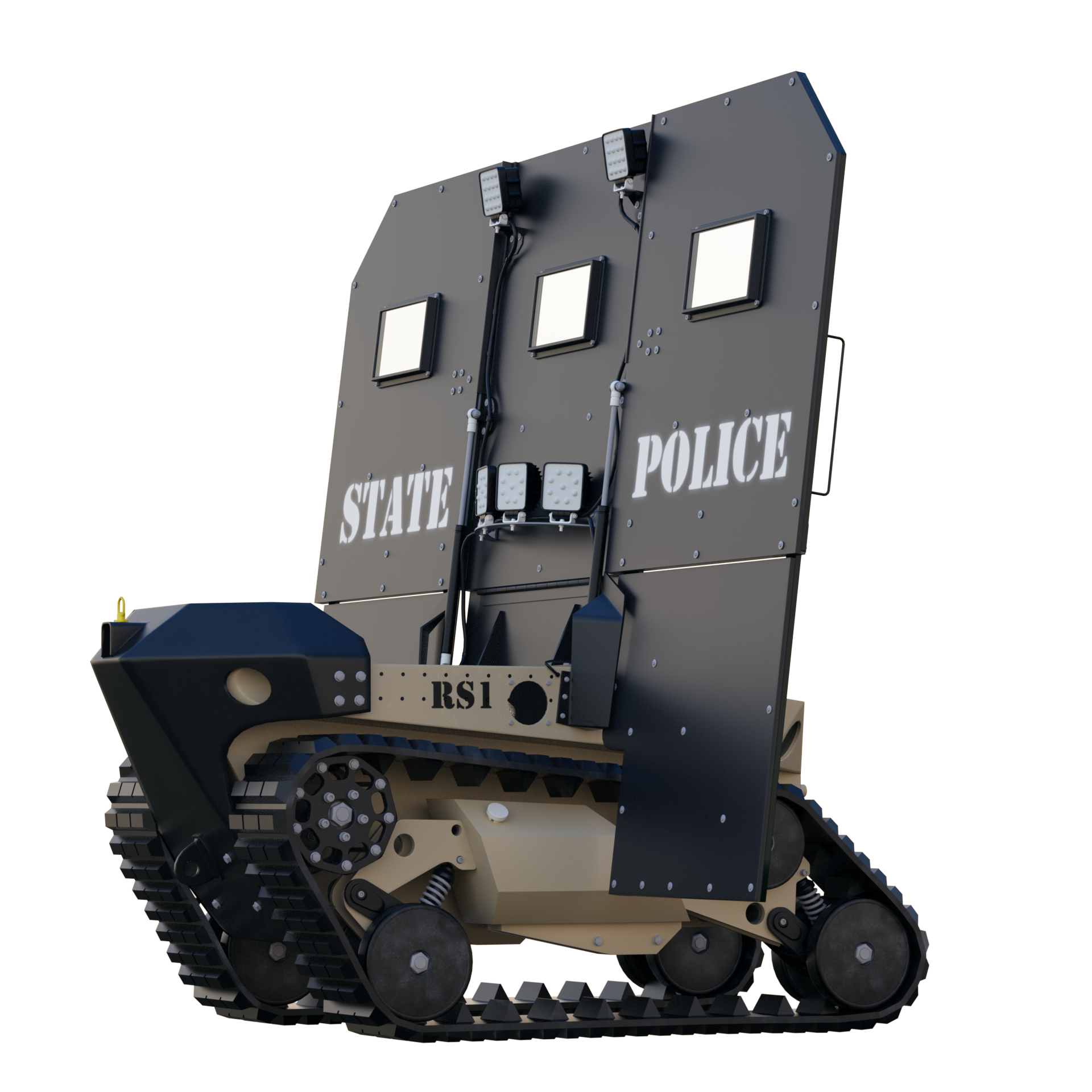 robotic ballistic shield rbs1 3d max