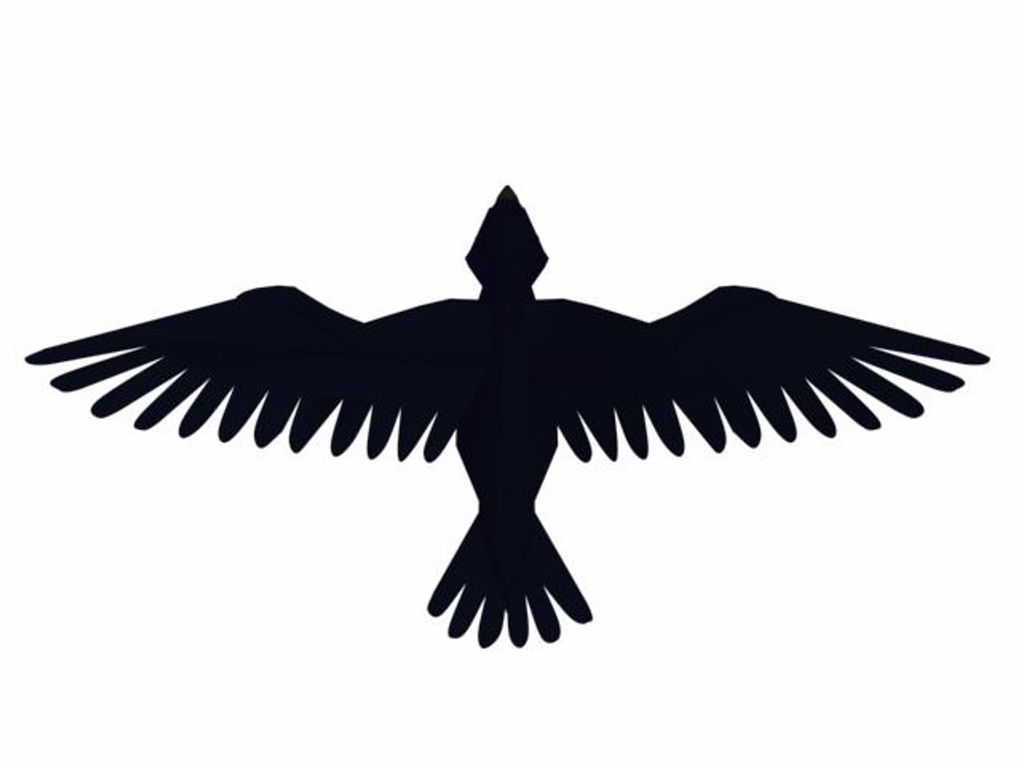 Low-poly Crow 3d Model