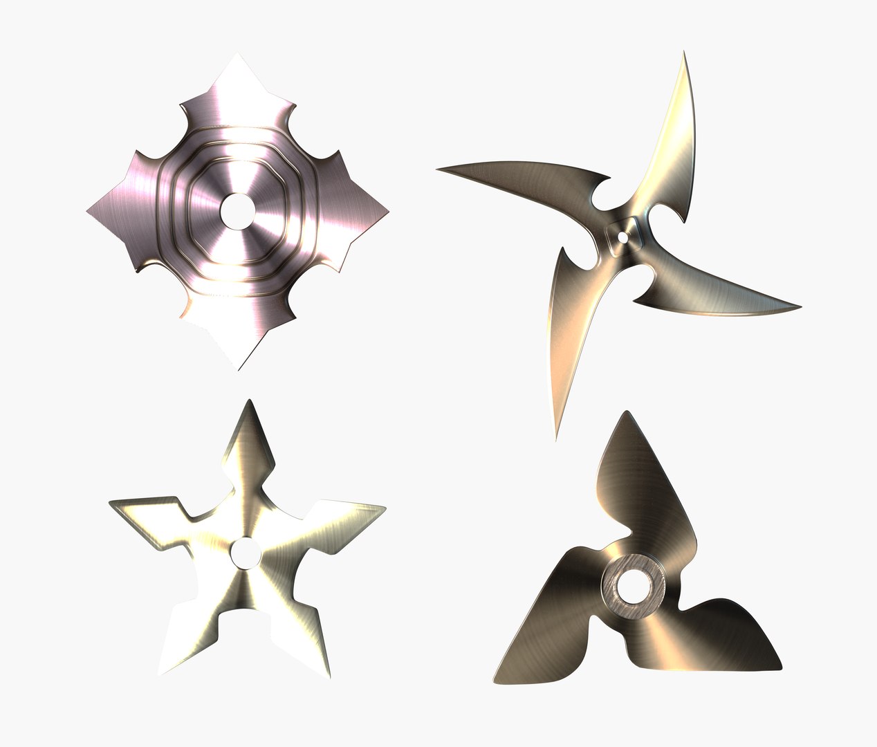 Shurikens Pack Model - TurboSquid 1259785