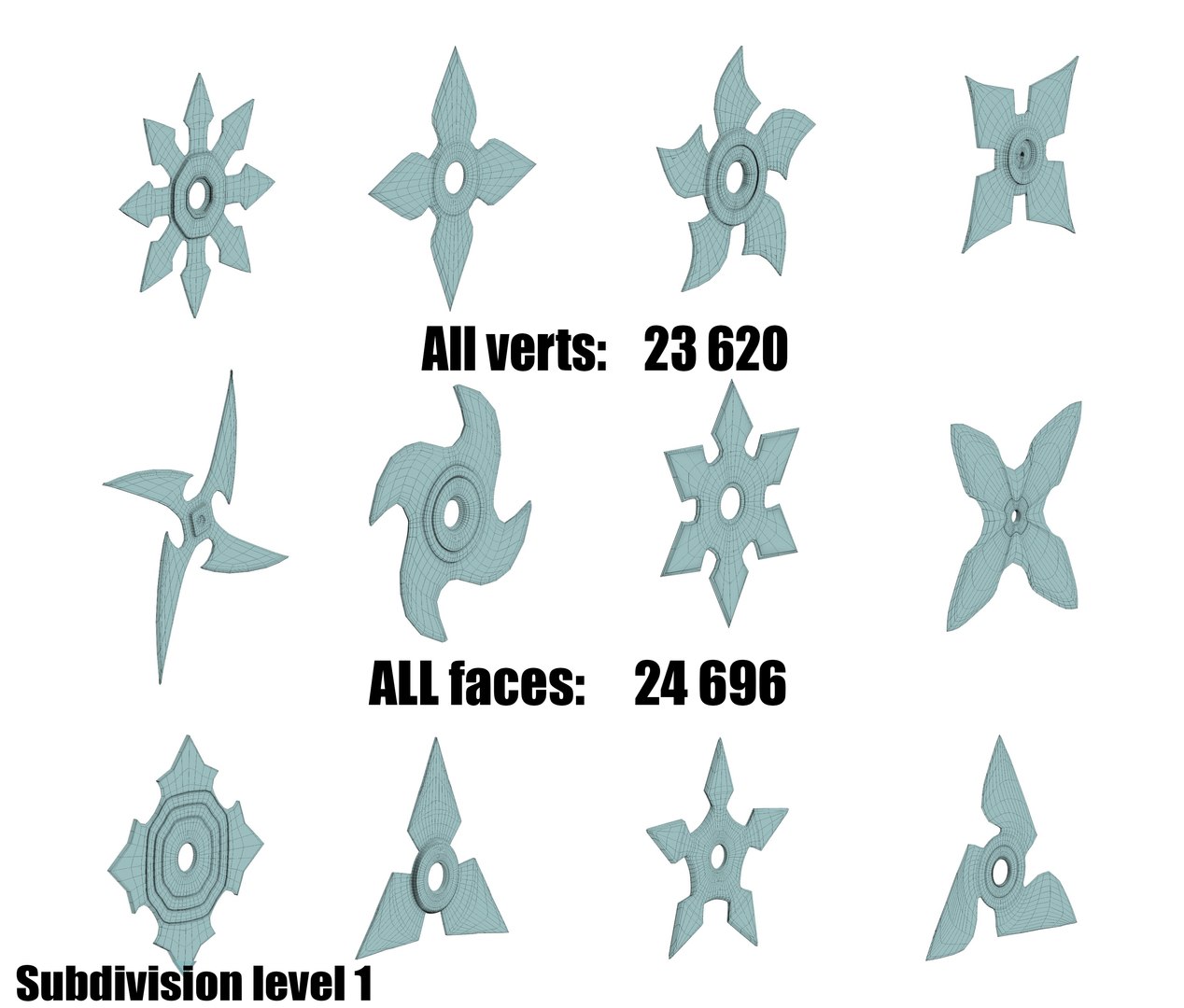 Shurikens Pack Model - TurboSquid 1259785