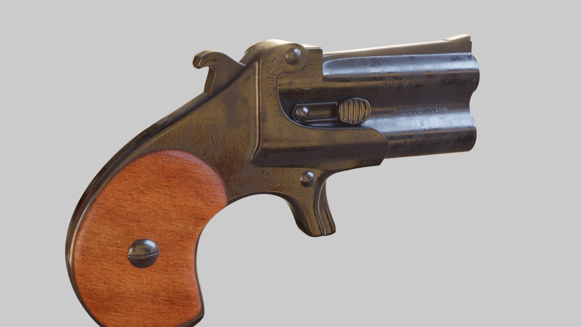 3D Derringer Revolver Model - TurboSquid 1898553
