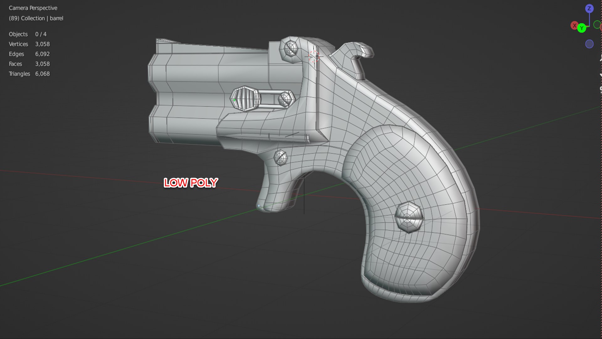 3D Derringer Revolver Model - TurboSquid 1898553