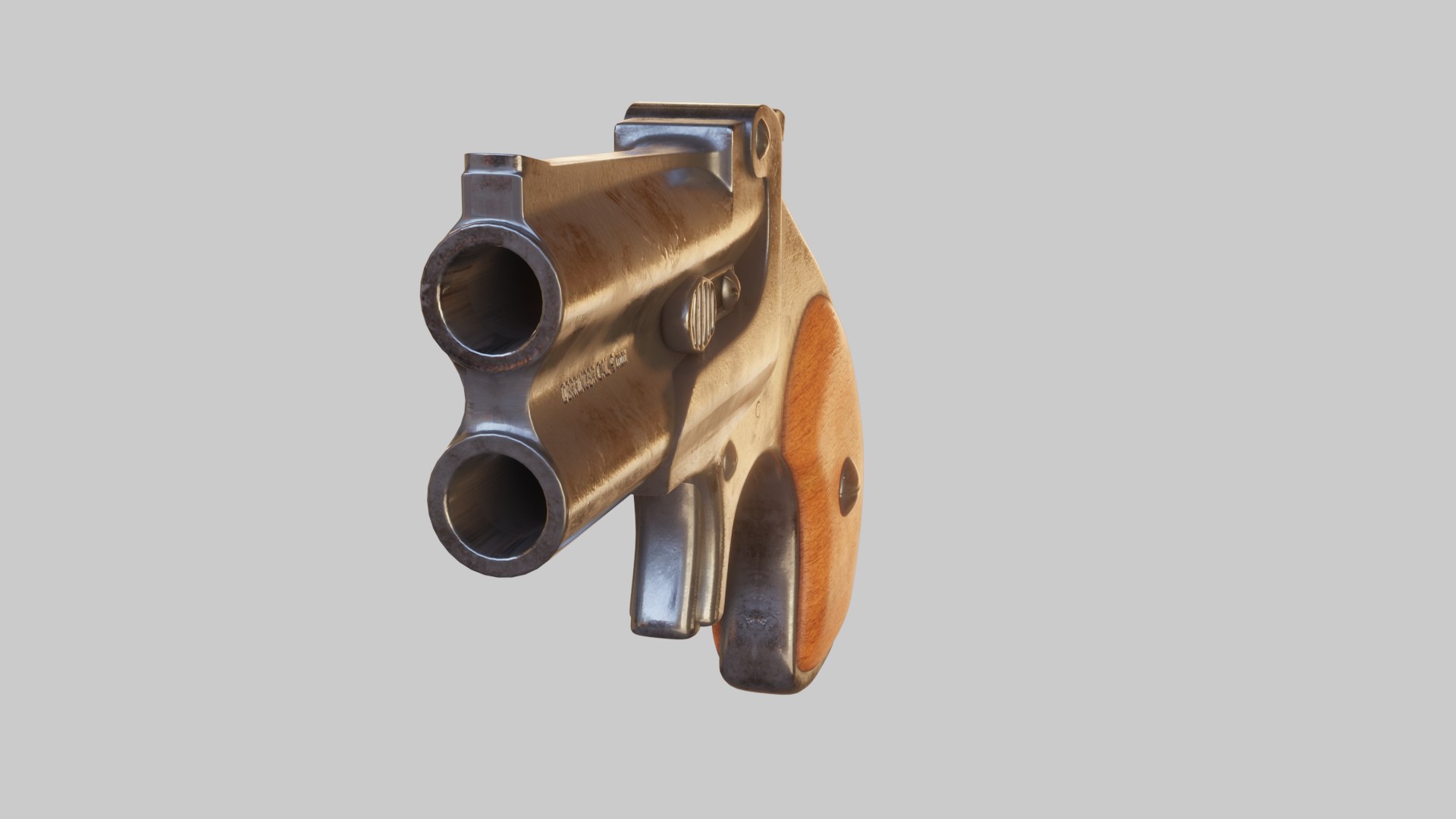 3D Derringer Revolver Model - TurboSquid 1898553