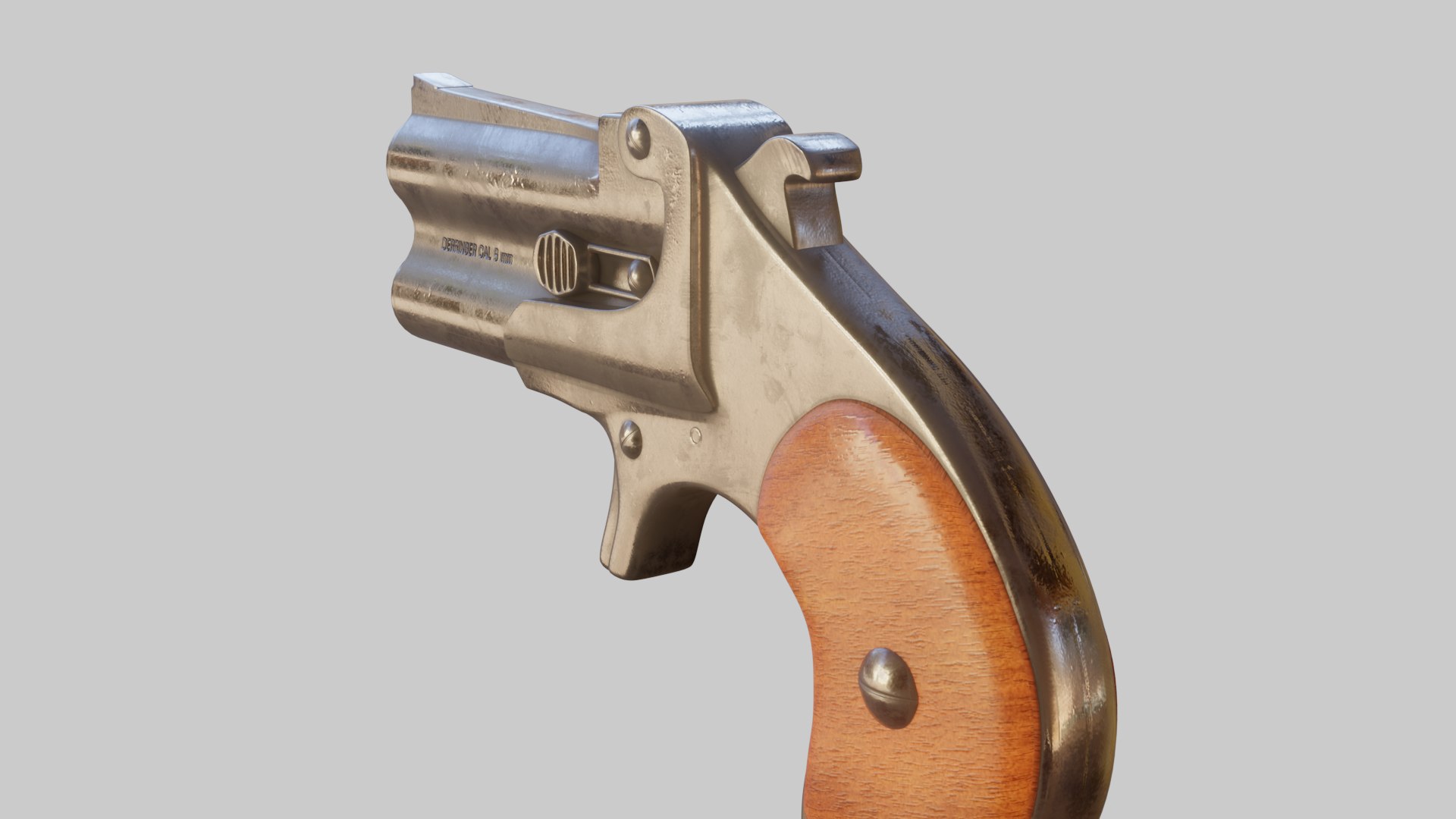 3D Derringer Revolver Model - TurboSquid 1898553