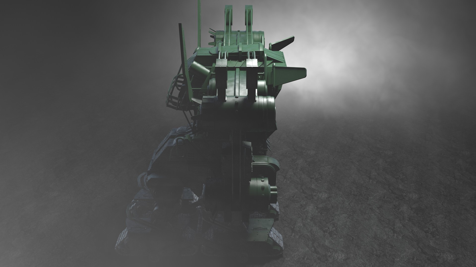 Battle Mecha With Tank Tracks 3D - TurboSquid 2198427