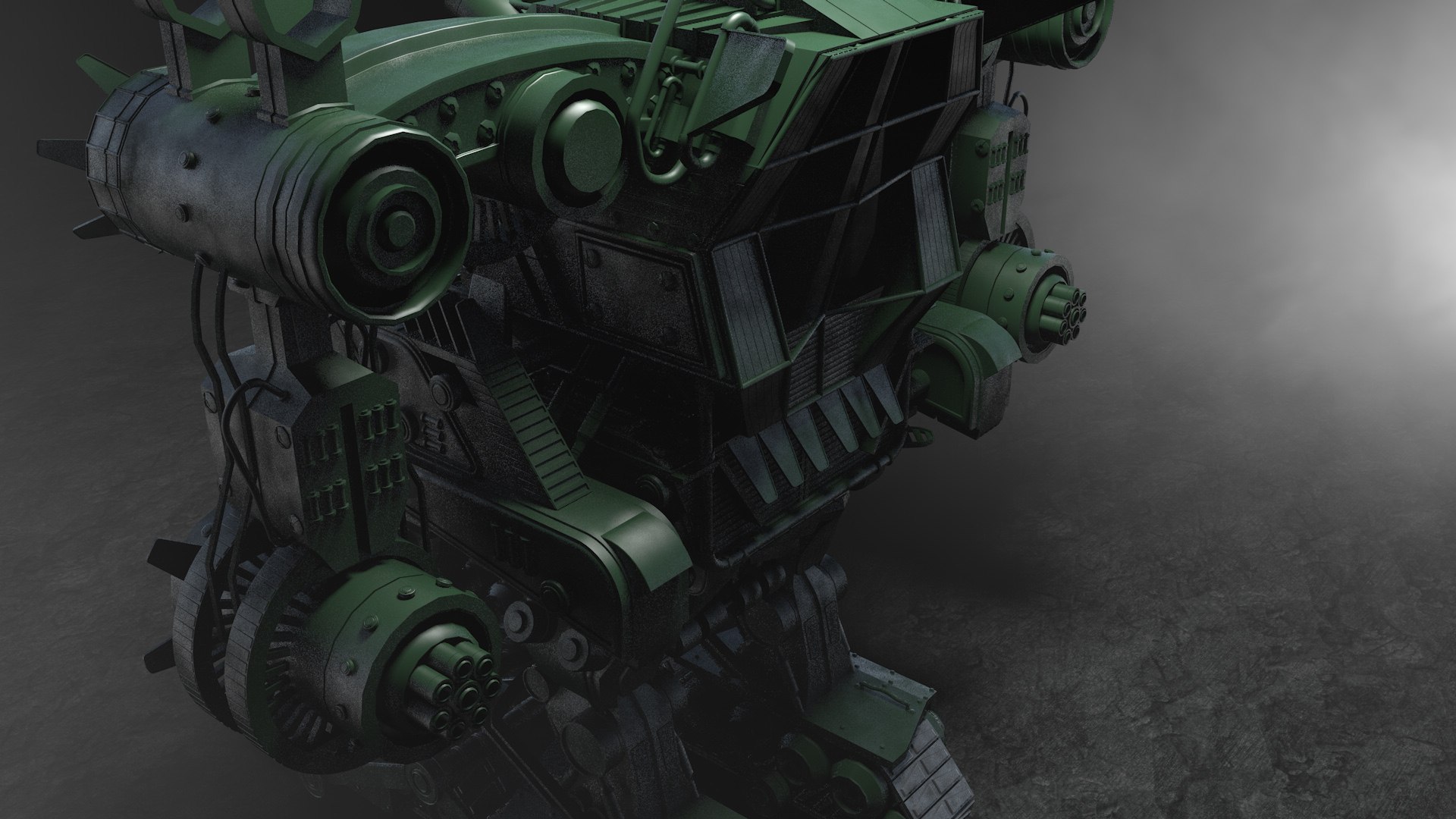 Battle Mecha With Tank Tracks 3D - TurboSquid 2198427