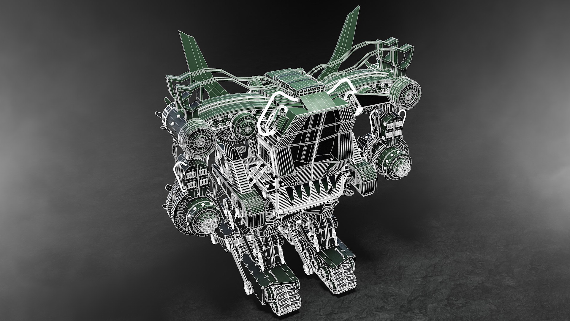 Battle Mecha With Tank Tracks 3D - TurboSquid 2198427
