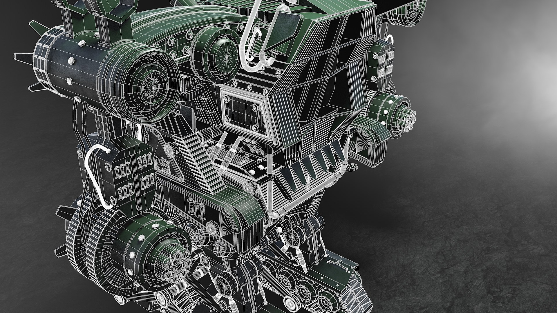 Battle Mecha With Tank Tracks 3D - TurboSquid 2198427