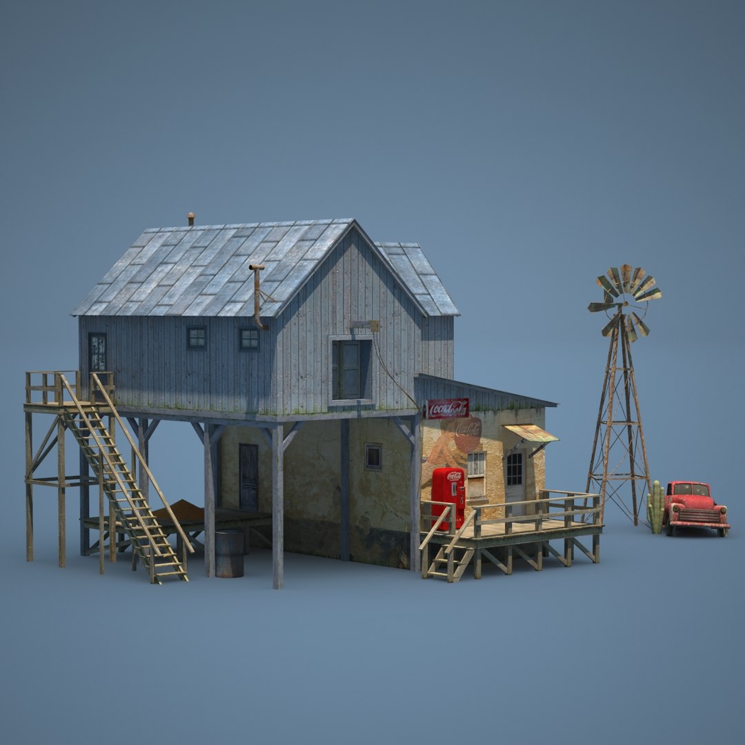 3d American Farm Shop Old