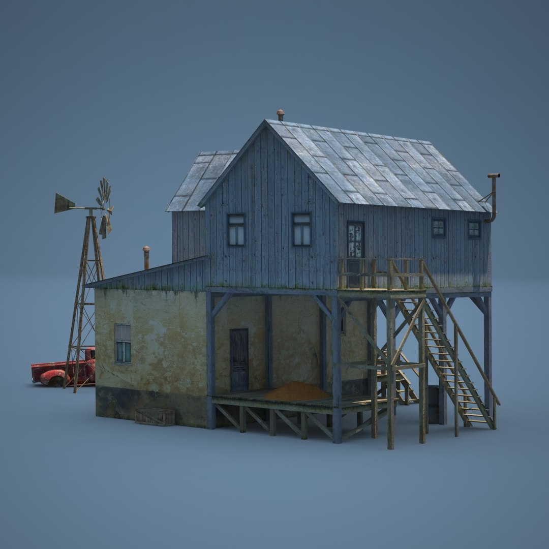 3d American Farm Shop Old