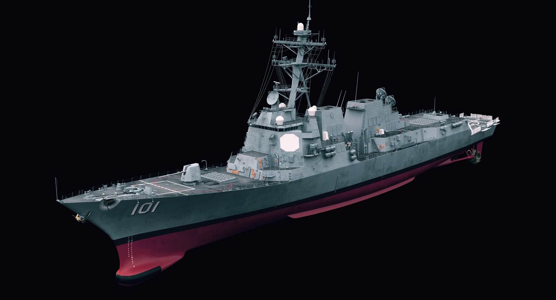 3d uss ddg 101 model