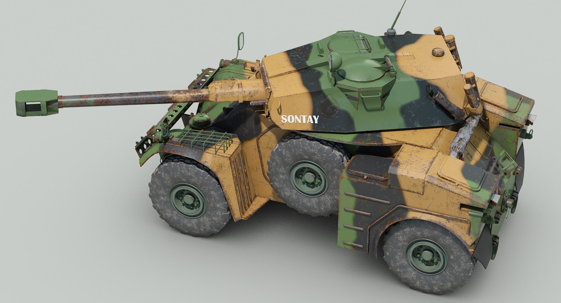 Panhard Aml 90 Armoured Car 3d Model