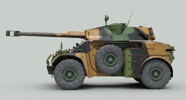 panhard aml 90 armoured car 3d model