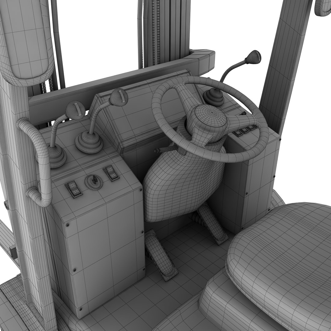 forklift fork lift 3d model