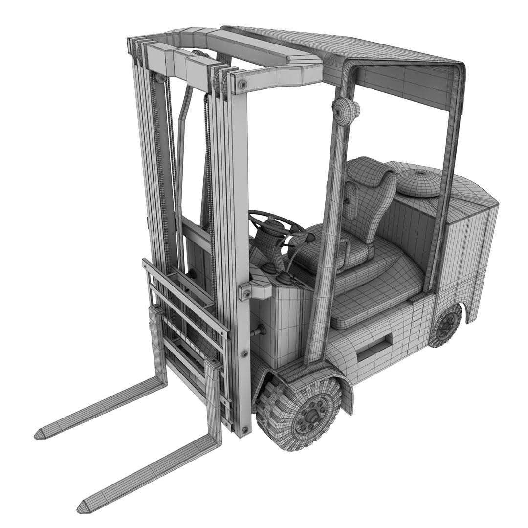 forklift fork lift 3d model