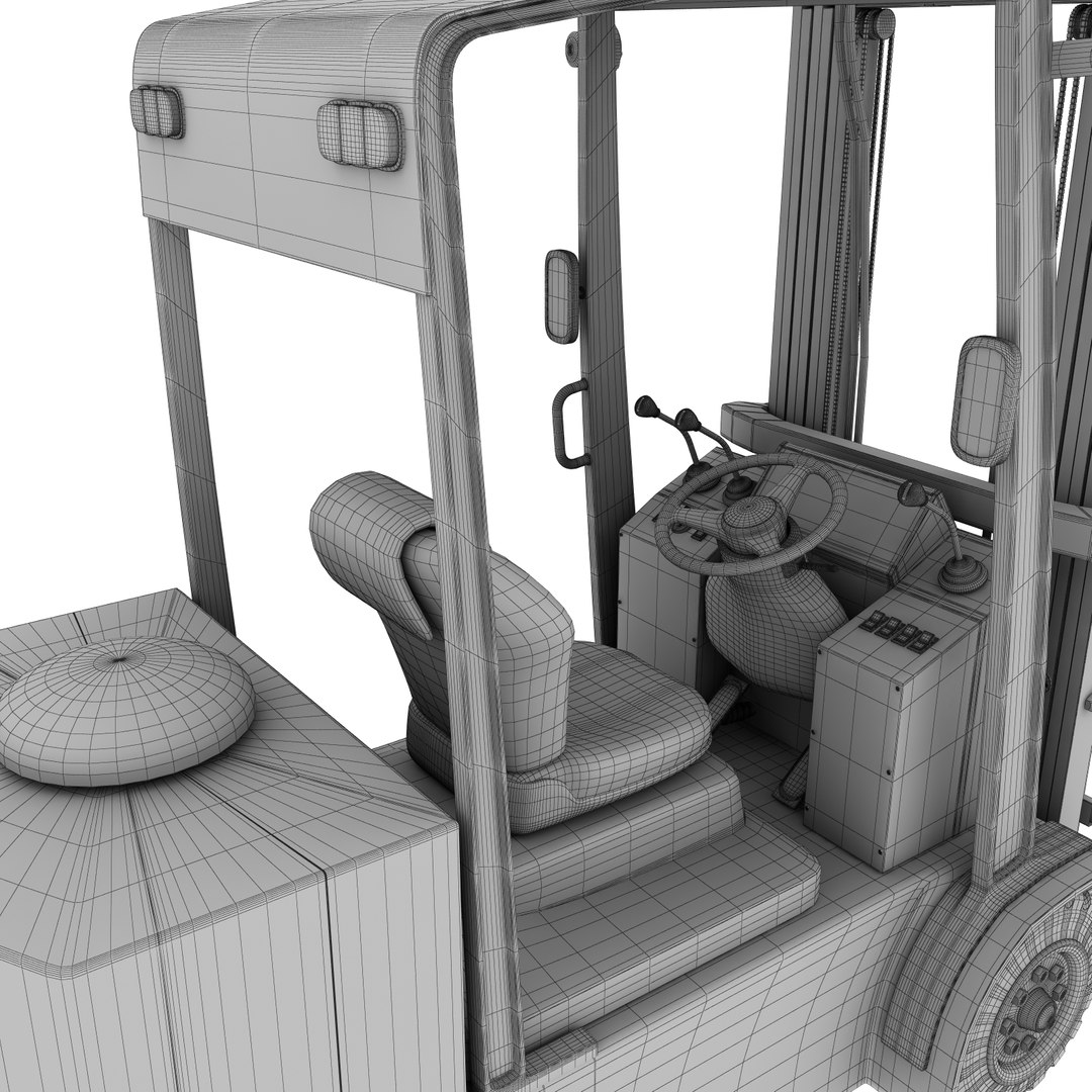 forklift fork lift 3d model