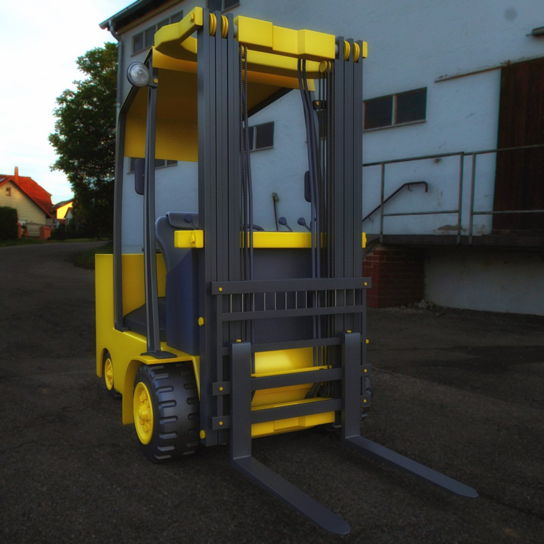 forklift fork lift 3d model