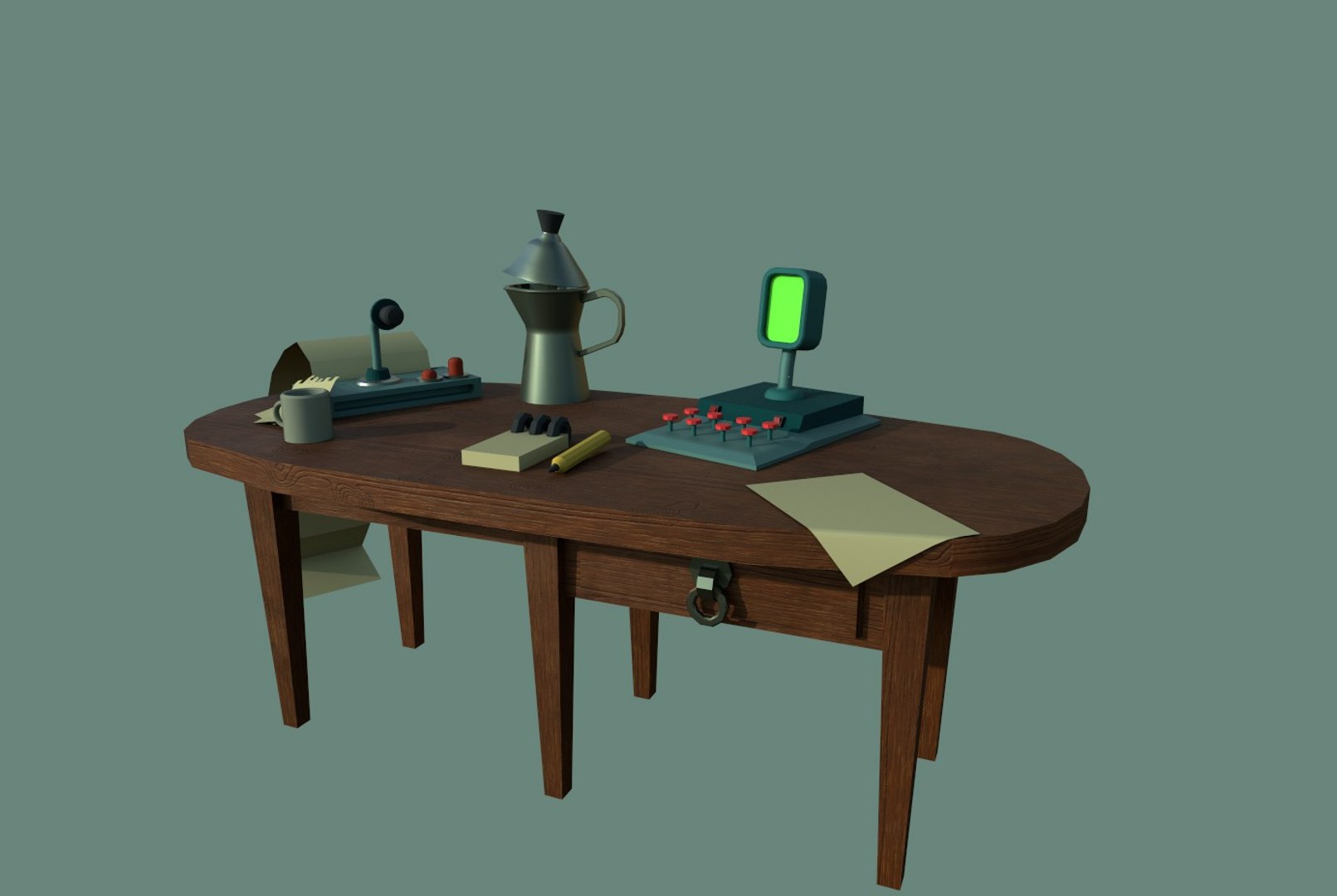 3D Model Cartoon Table - TurboSquid 1661319