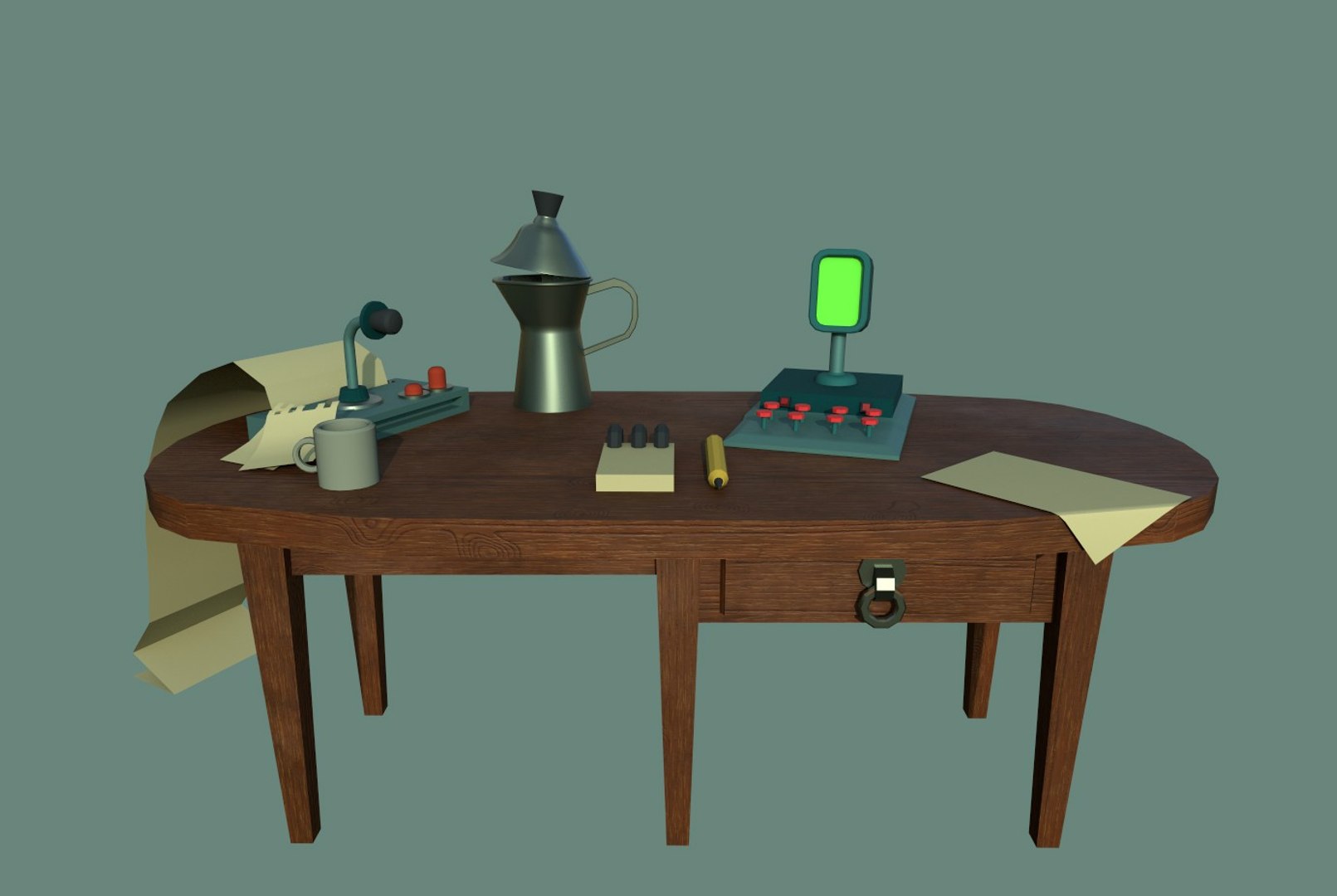 3D Model Cartoon Table - TurboSquid 1661319