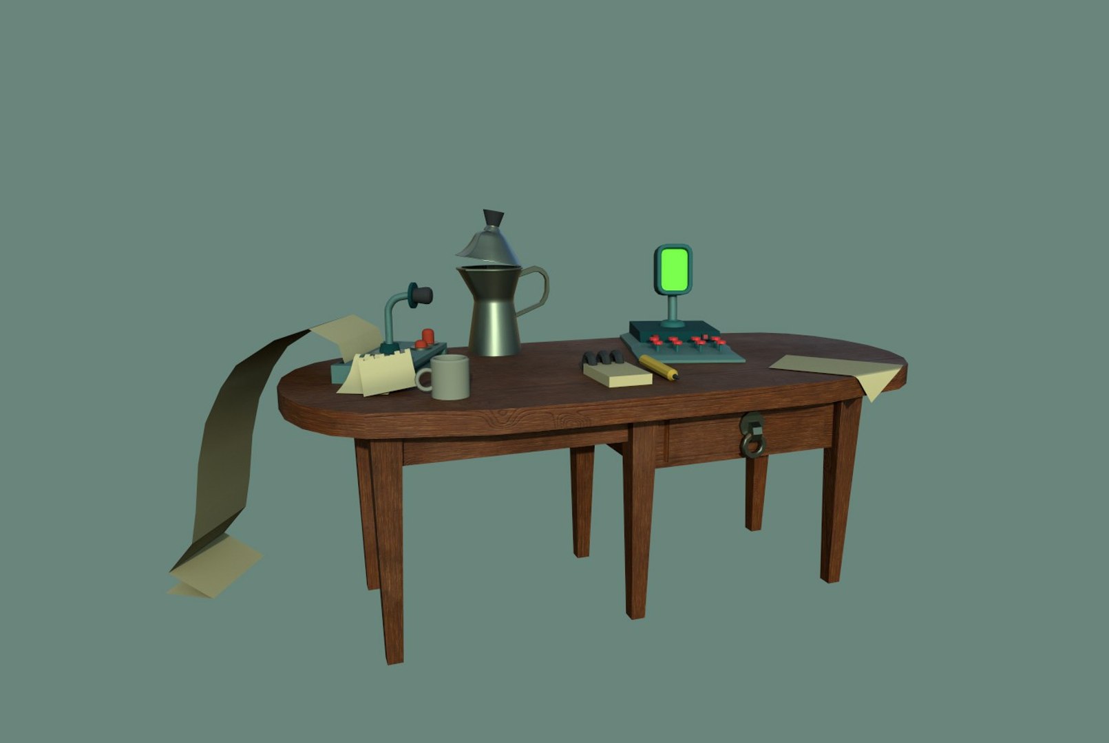 3D Model Cartoon Table - TurboSquid 1661319