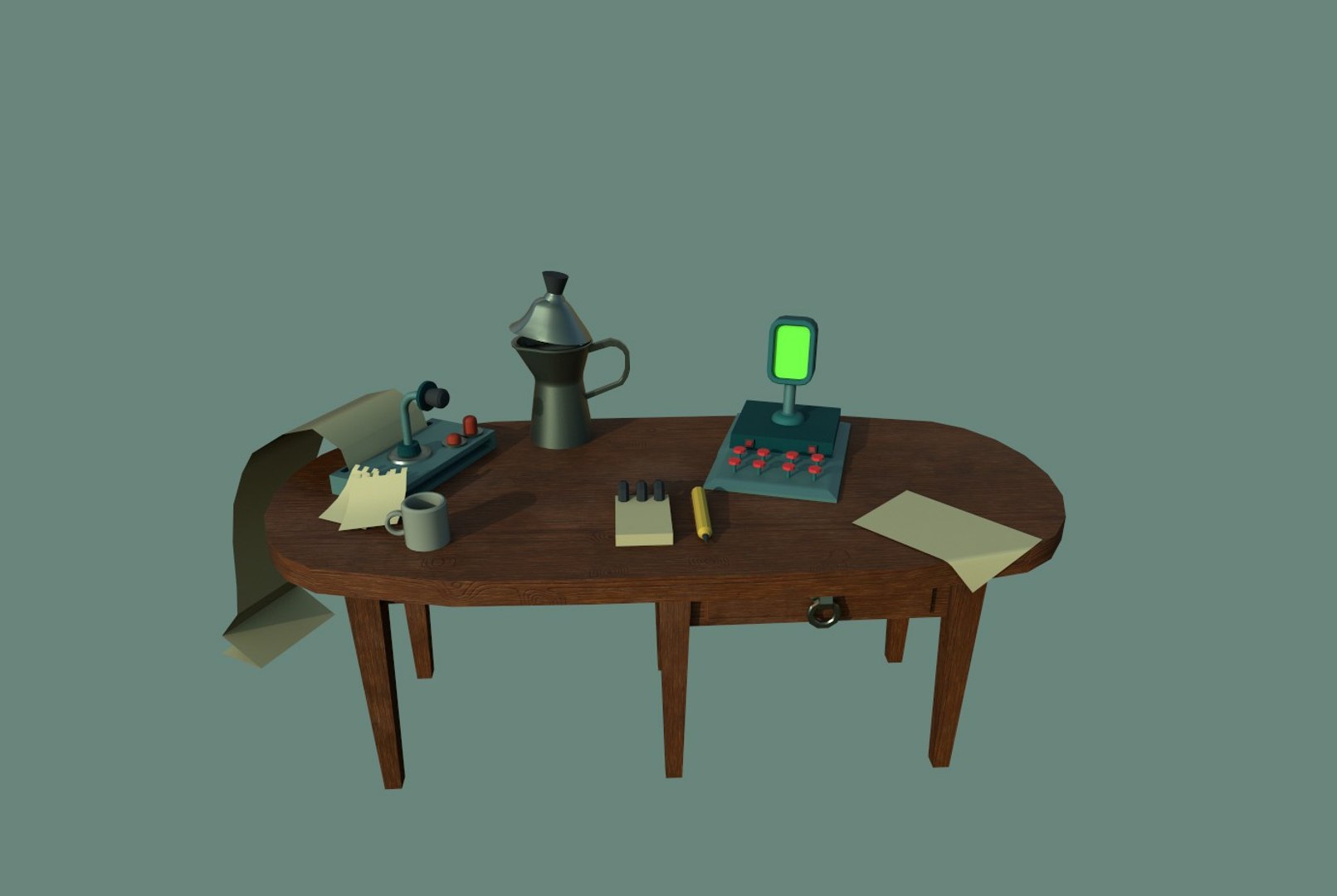 3D Model Cartoon Table - TurboSquid 1661319