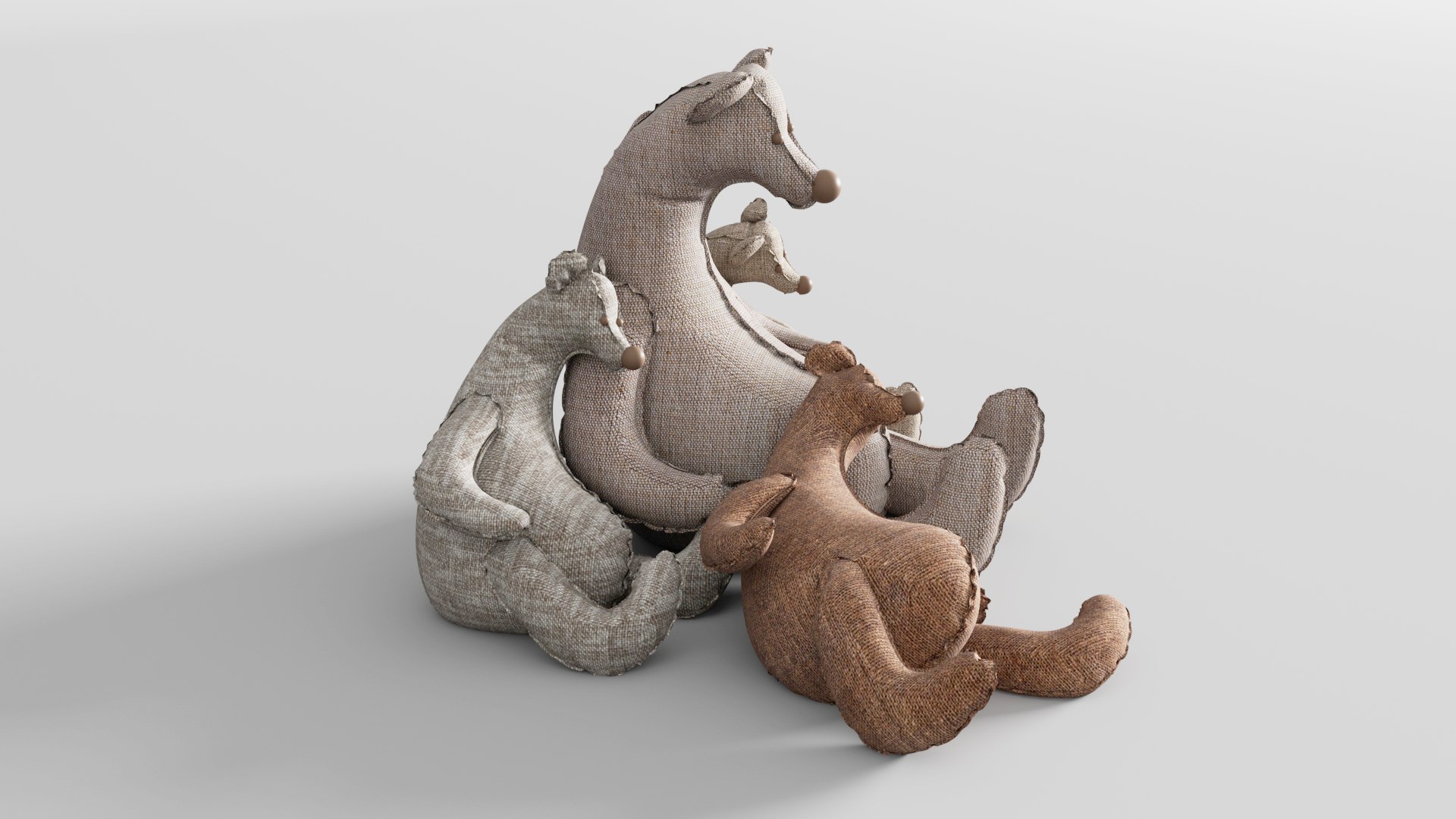 3D Plush Toy Family - TurboSquid 2196457