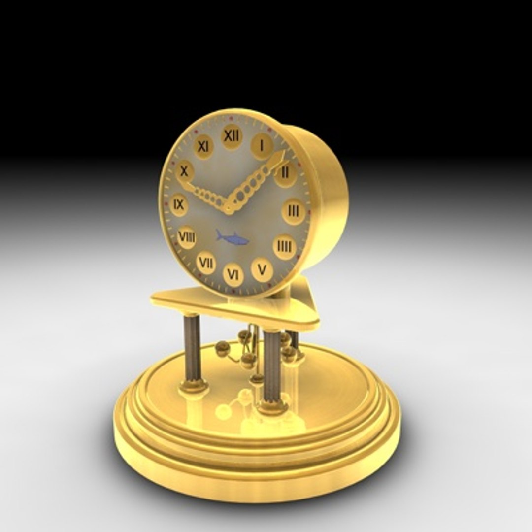 3d clock mantlepiece model