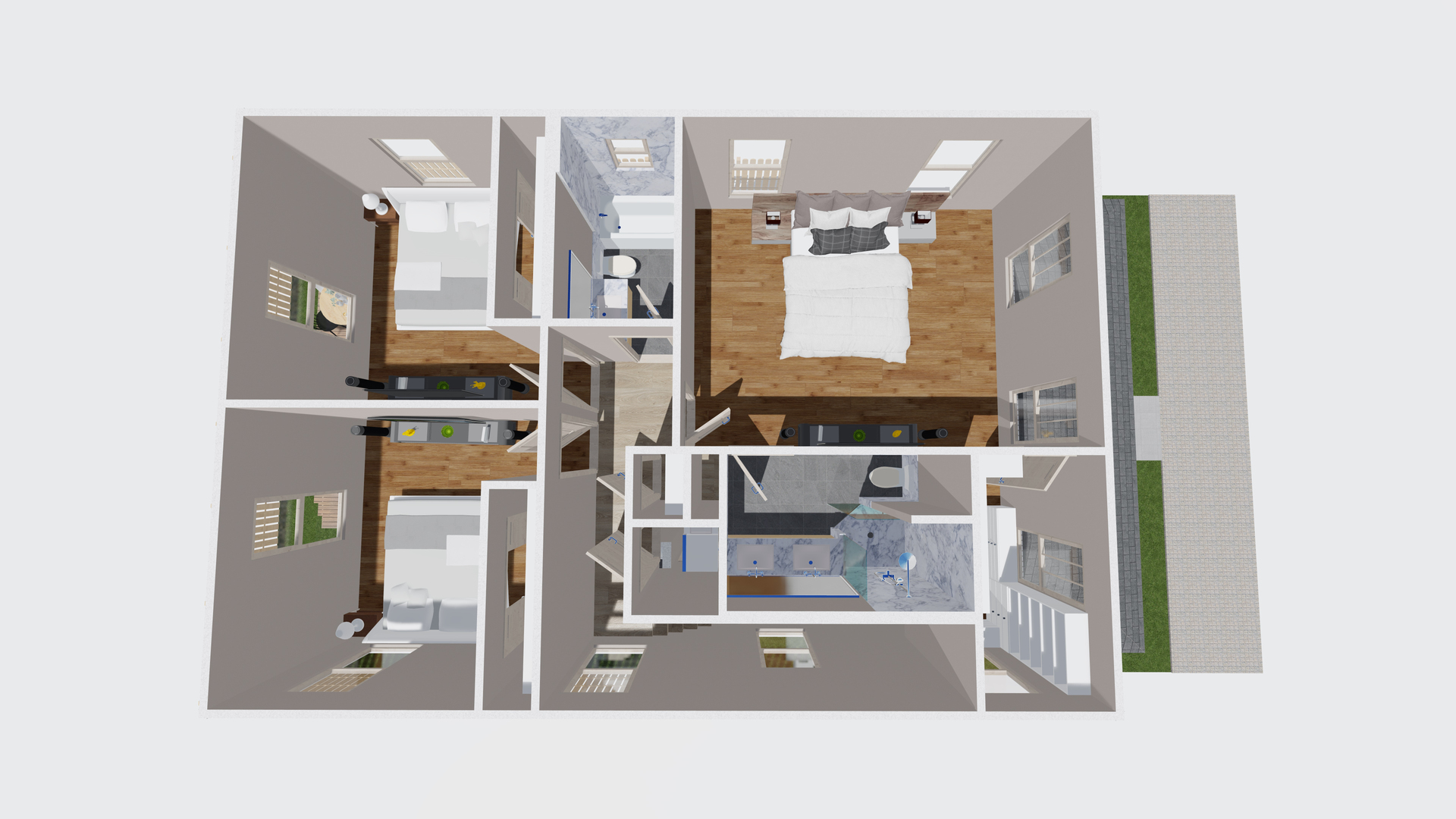 modelo 3d casa de 2 pisos - TurboSquid 1729156