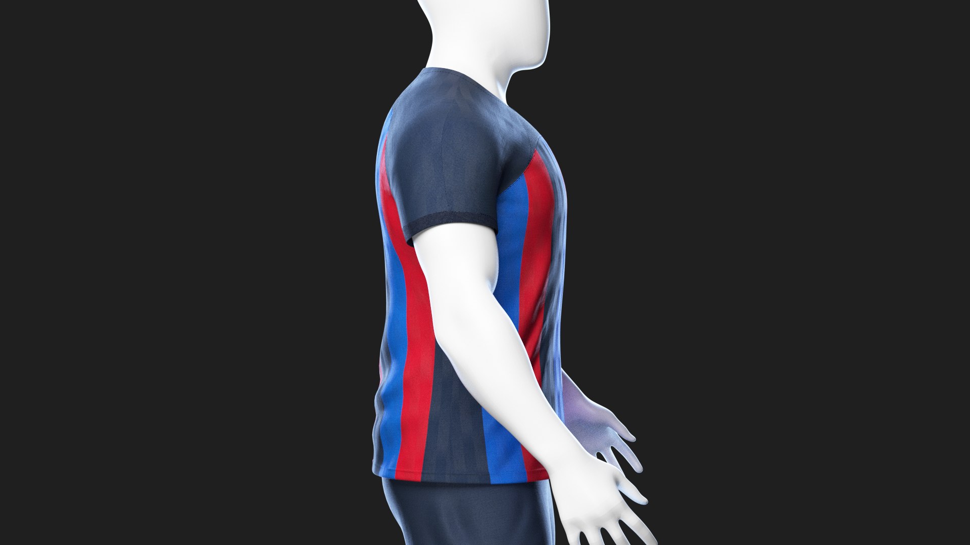 3D FC Barcelona Football Jersey Full Uniform model - TurboSquid 2172249