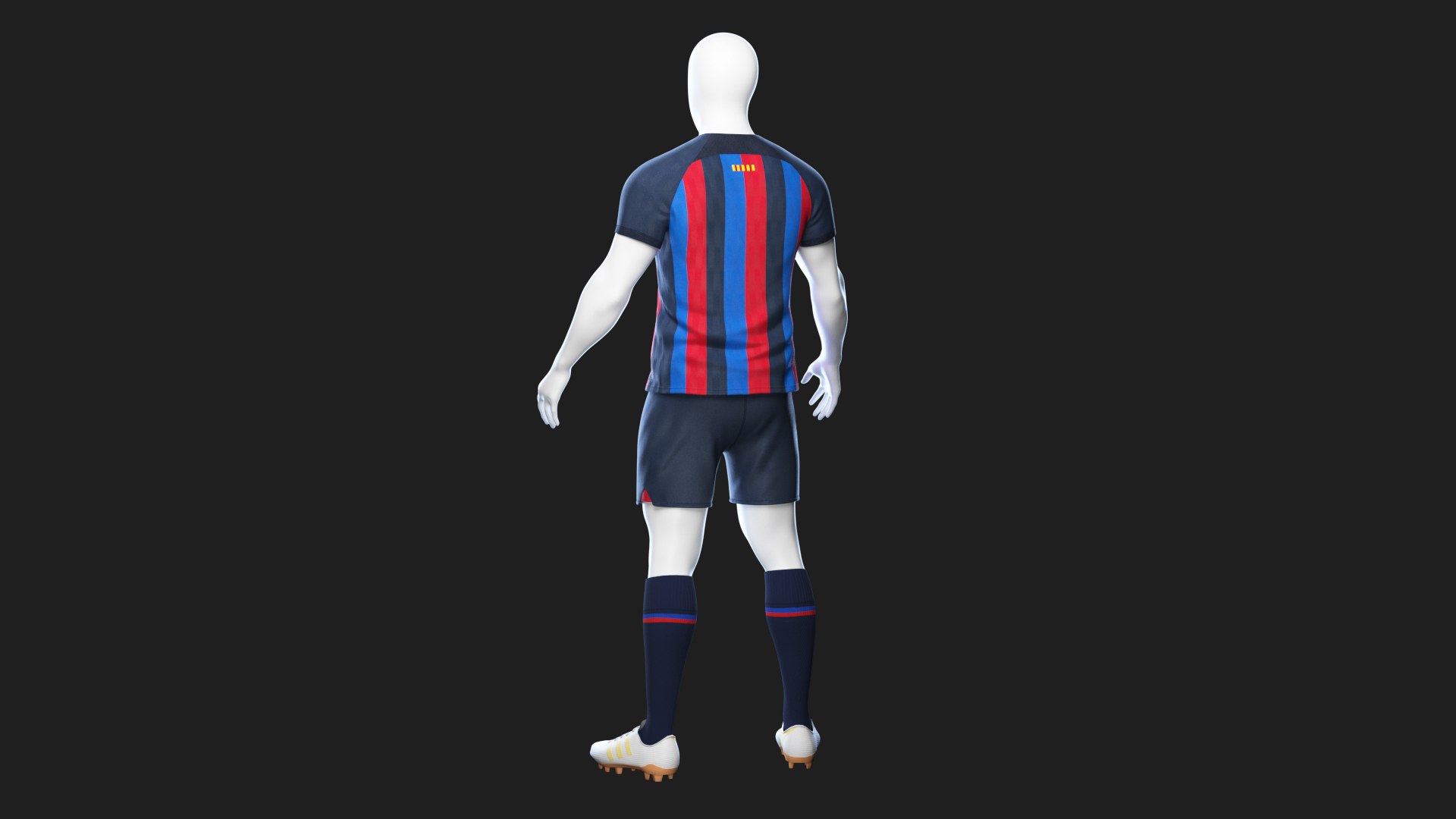 3D FC Barcelona Football Jersey Full Uniform model - TurboSquid 2172249