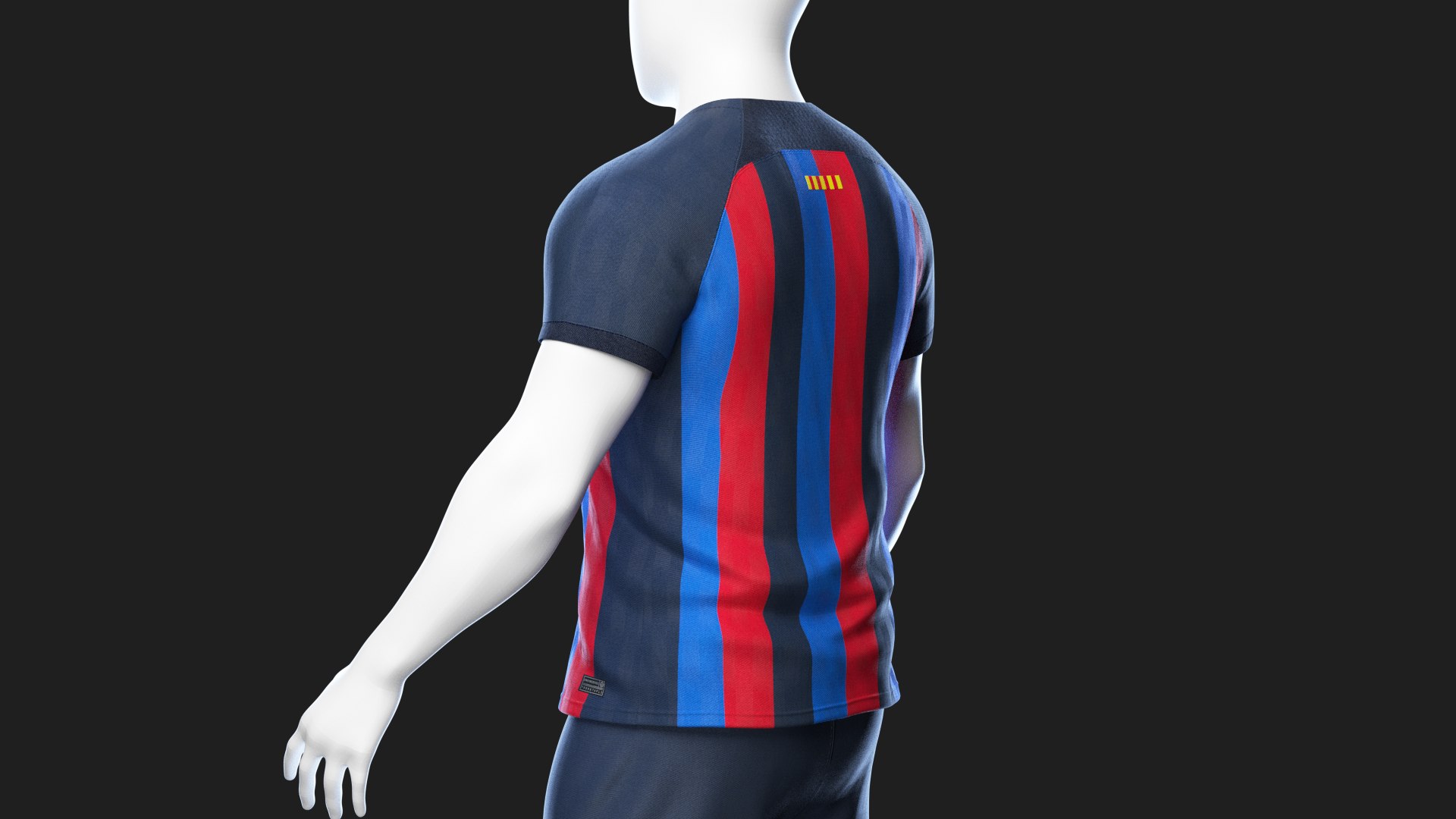 3D FC Barcelona Football Jersey Full Uniform model - TurboSquid 2172249