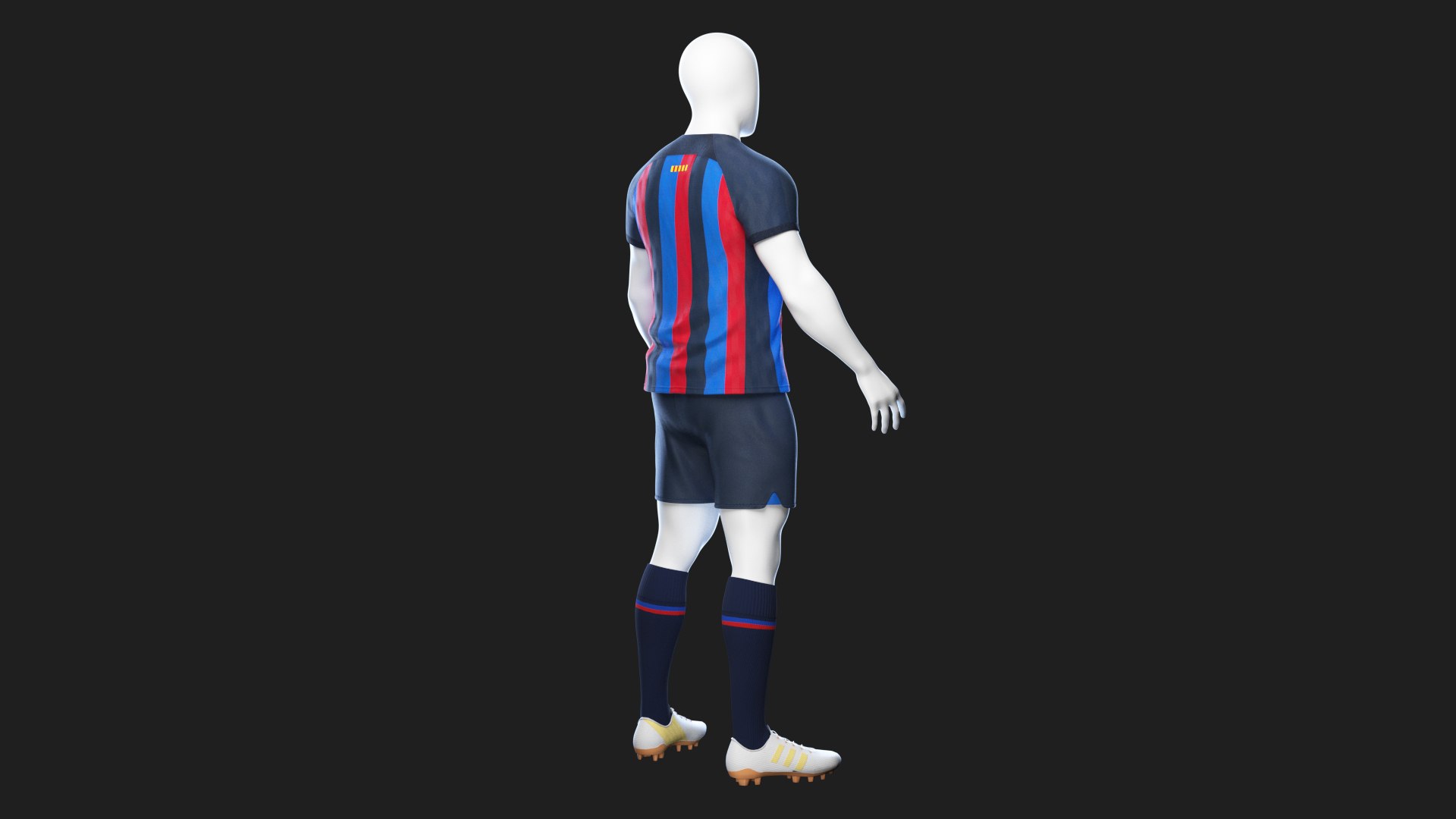 3D FC Barcelona Football Jersey Full Uniform model - TurboSquid 2172249
