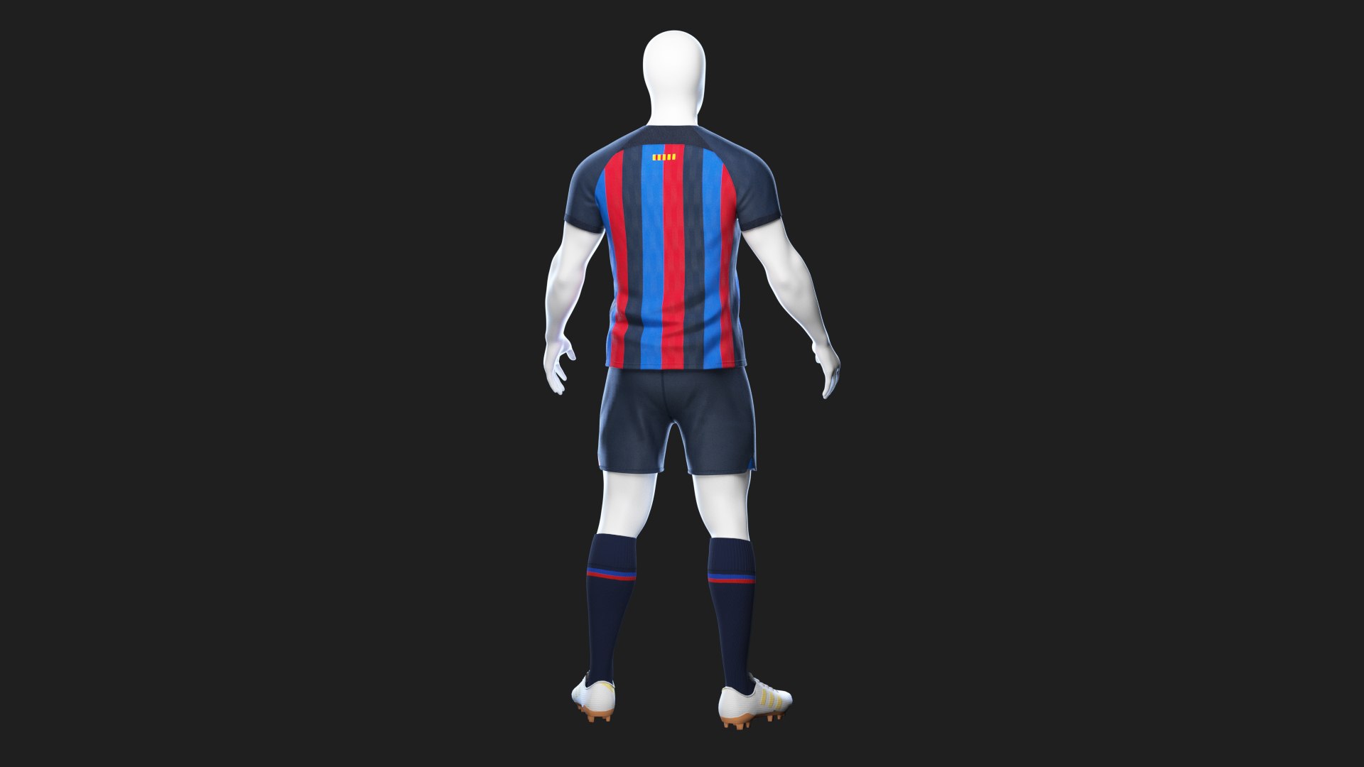 3D FC Barcelona Football Jersey Full Uniform model - TurboSquid 2172249