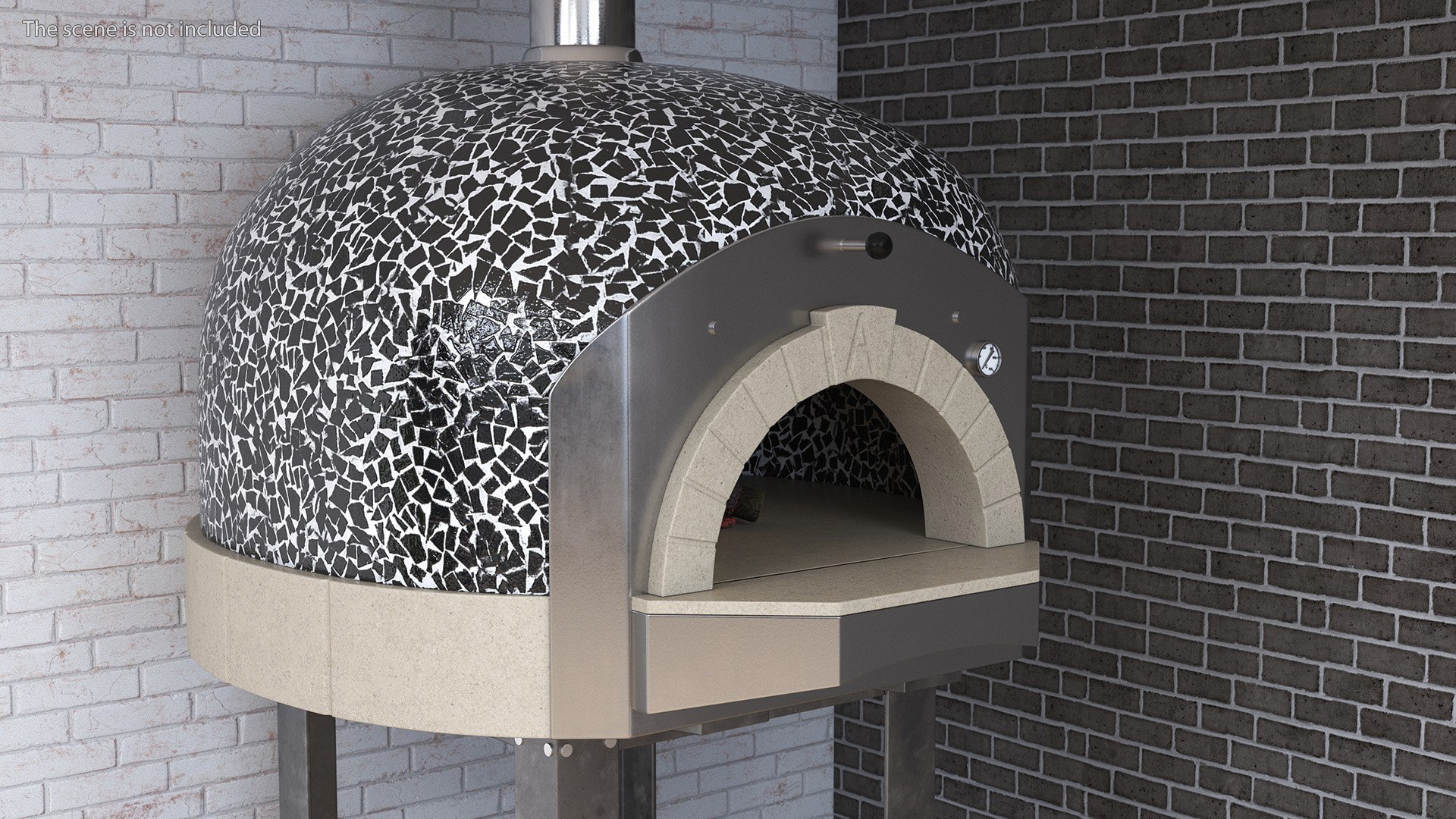 Wood Fired Pizza Oven Black 3D model - TurboSquid 2060279
