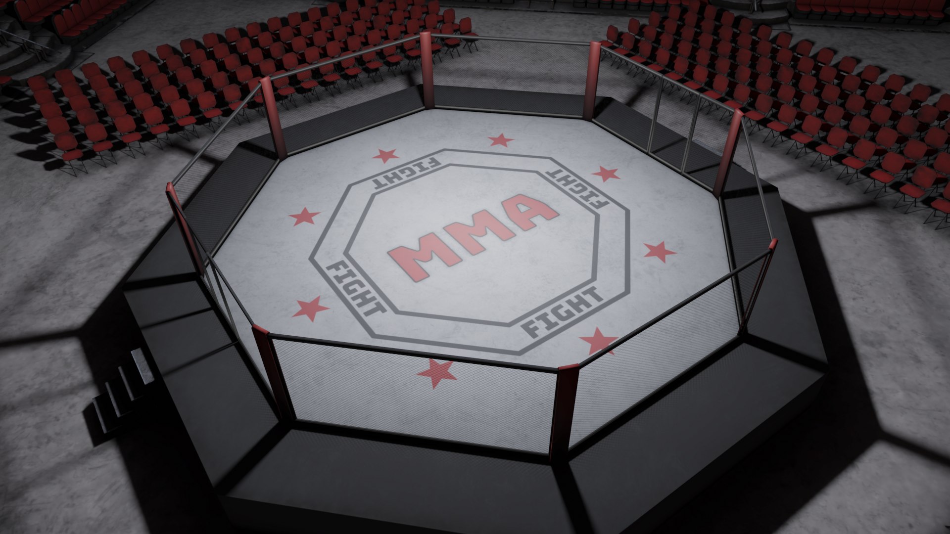 VR MMA Octagon Cage Ring 3D - TurboSquid 2151630