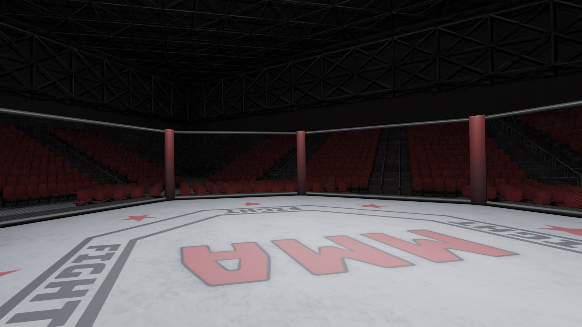 VR MMA Octagon Cage Ring 3D - TurboSquid 2151630