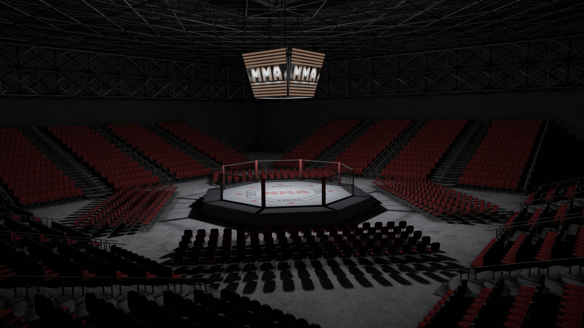 VR MMA Octagon Cage Ring 3D - TurboSquid 2151630