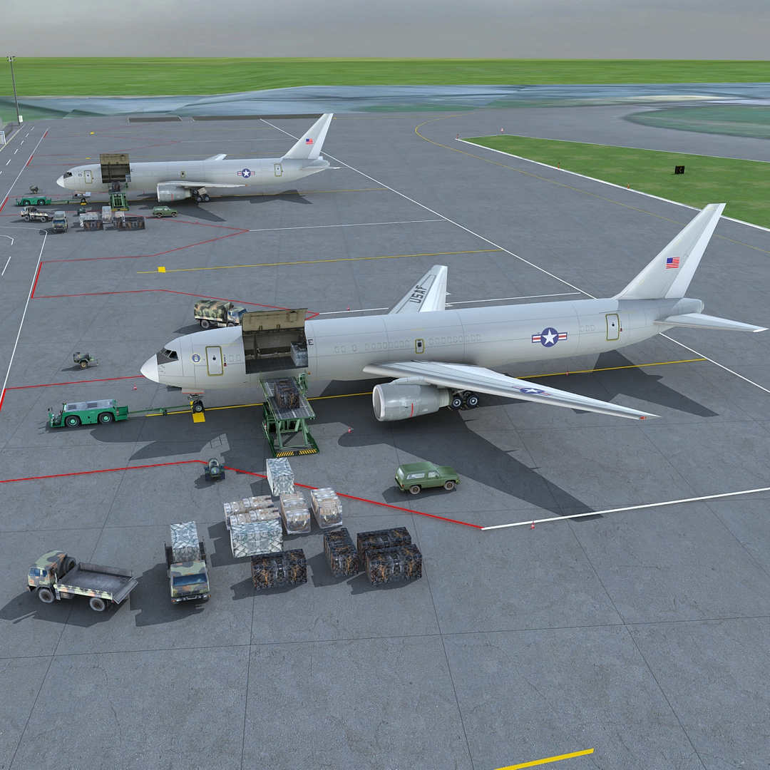 3d model military vehicles planes usaf