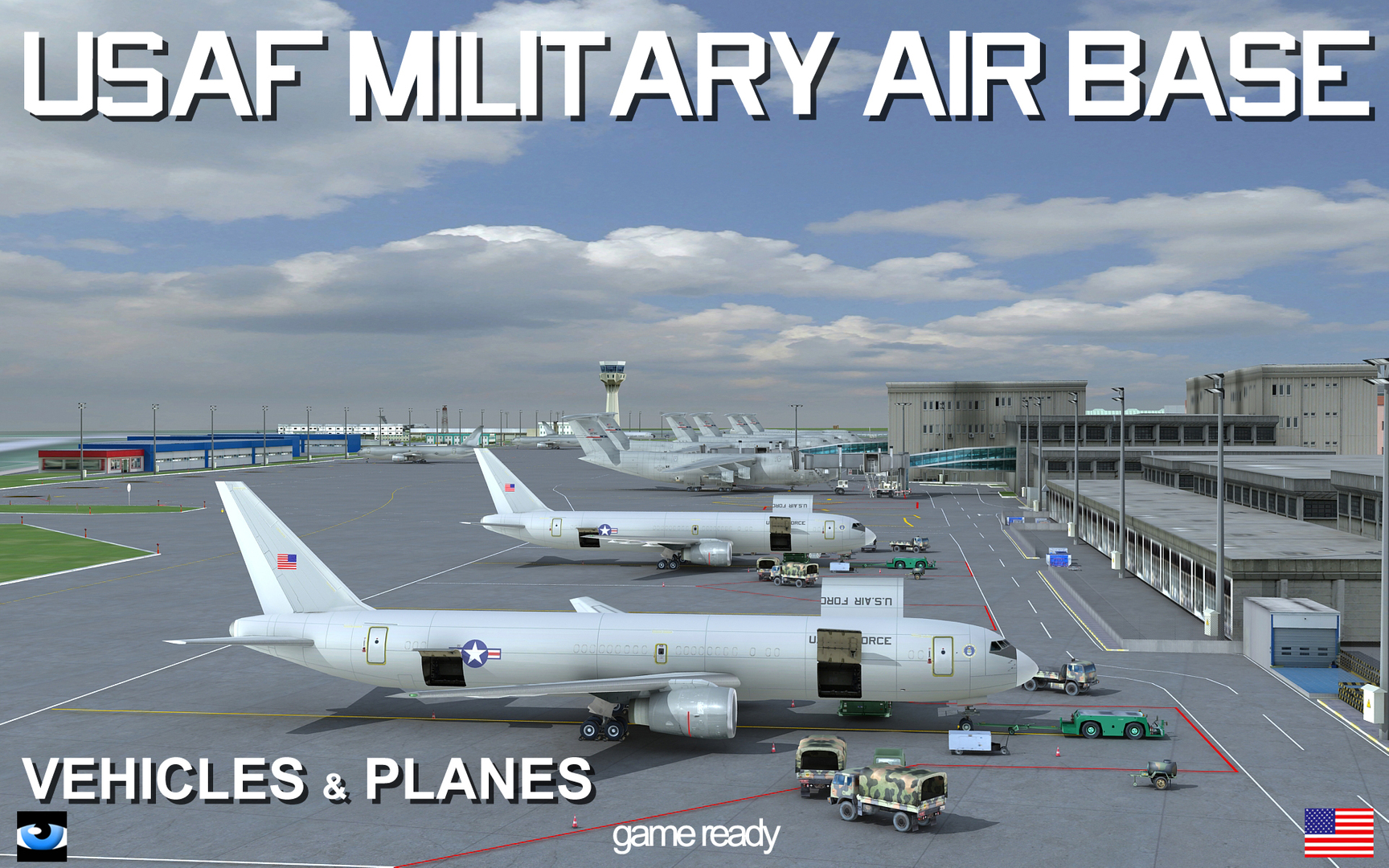 3d model military vehicles planes usaf