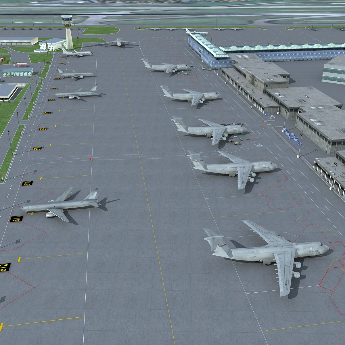 3d model military vehicles planes usaf