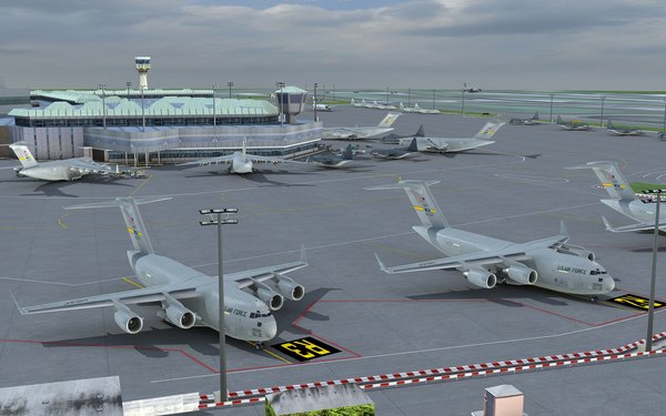 3d model military vehicles planes usaf