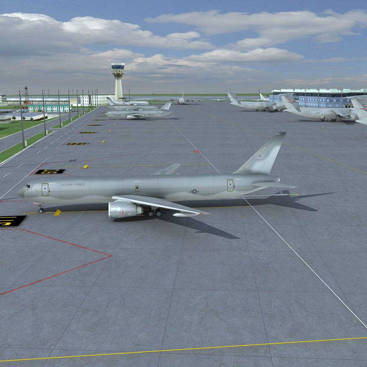 3d model military vehicles planes usaf