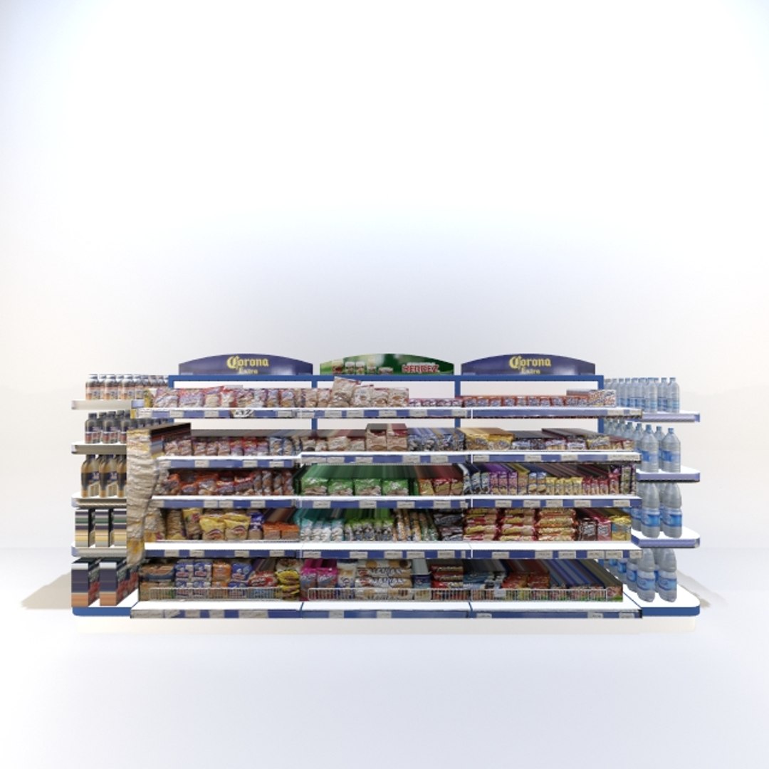 Convenience Store Furniture Bar 3d Model