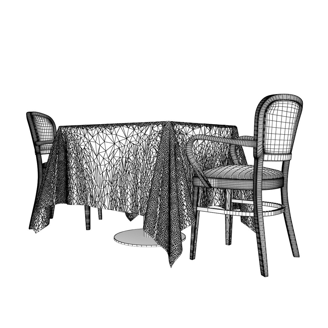 3d table chair sets
