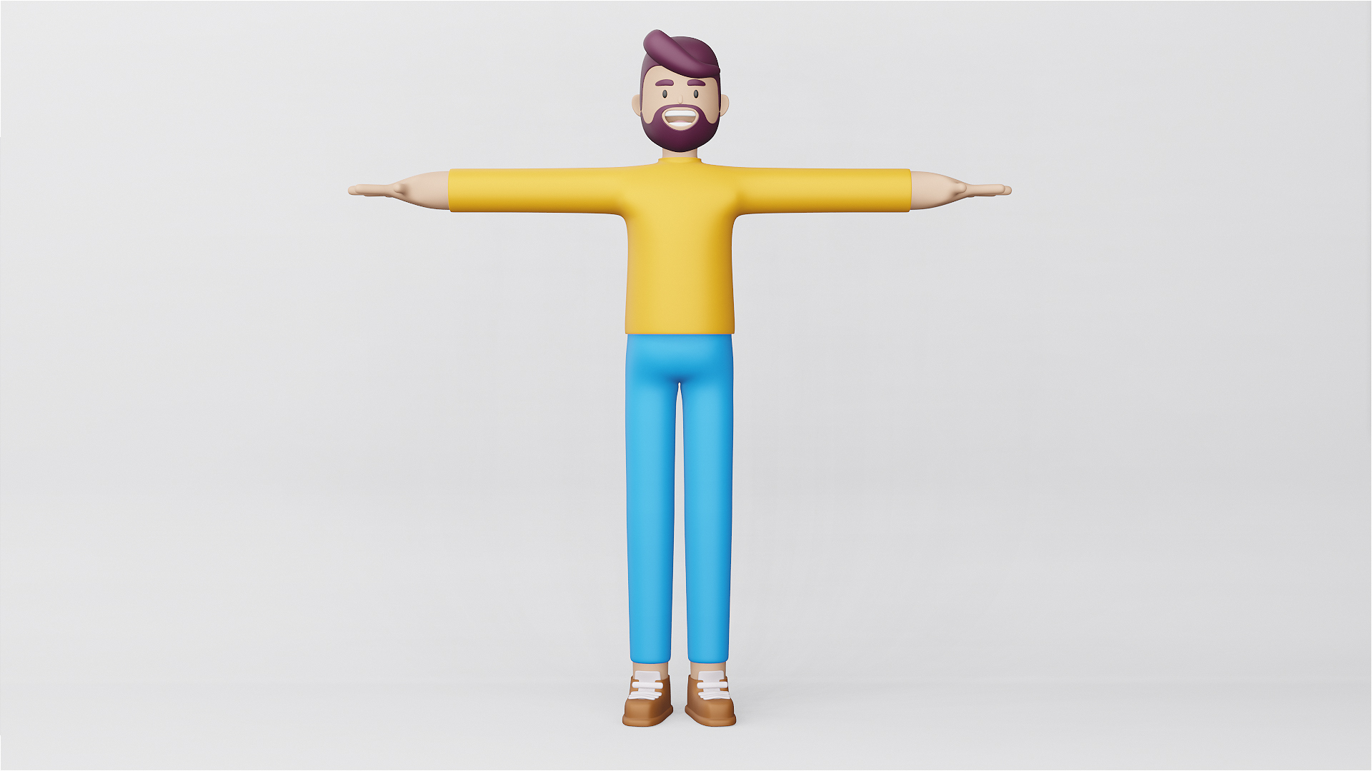3D Happy Man Cartoon Charector. 3D Model - TurboSquid 1726048