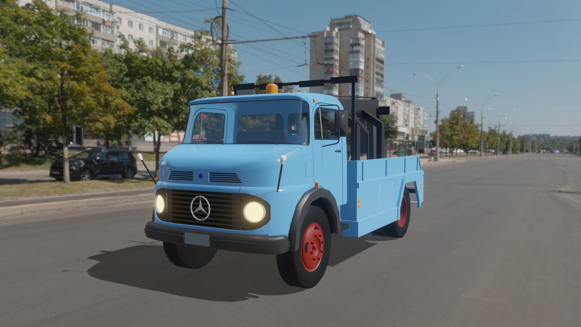 3D caminhão mercedes benz 1113 model - TurboSquid 1703157