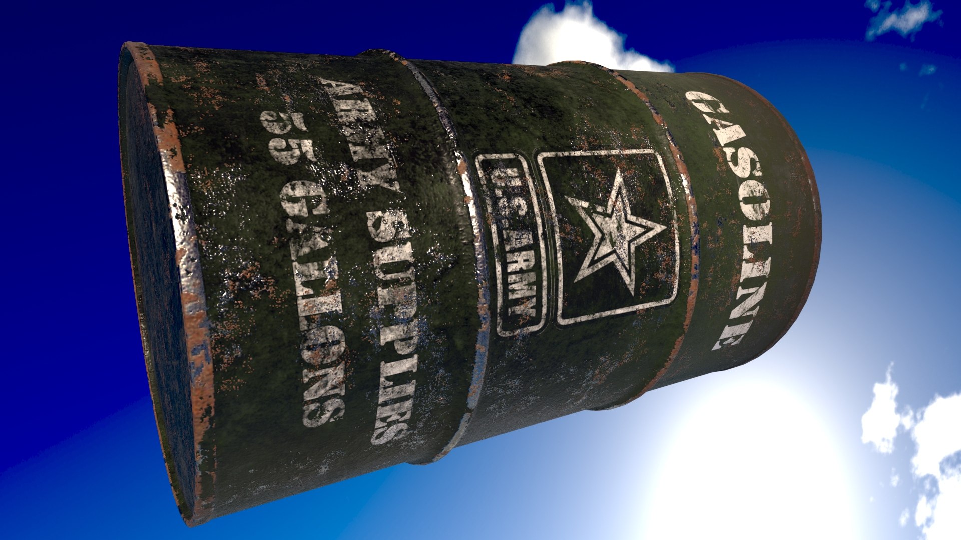 Barrel Military3 Oil 3D Model - TurboSquid 1490676